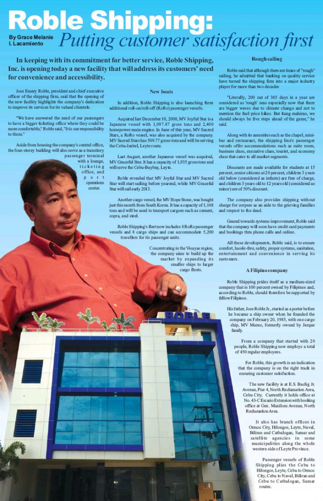 About Us | Roble Shipping Inc.