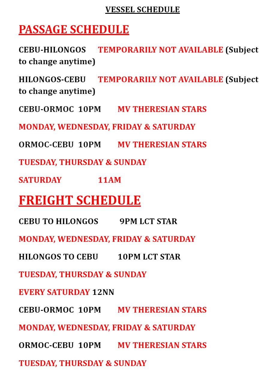 Travel Schedule as of September 28, 2021 | Roble Shipping Inc.