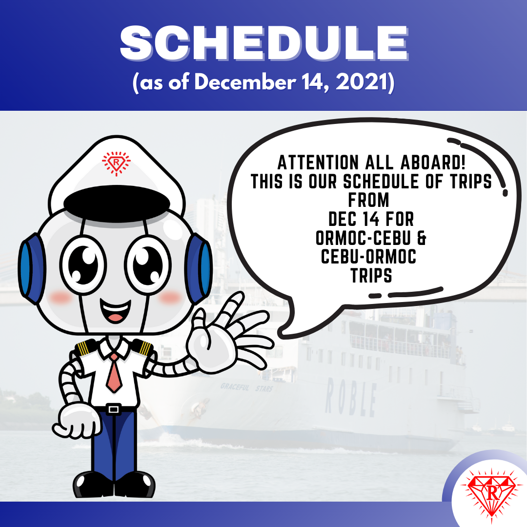 Cebu – Ormoc – Cebu Schedule update as of December 14, 2021 | Roble ...