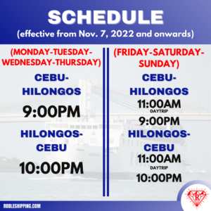 Schedule Update | Roble Shipping Inc.